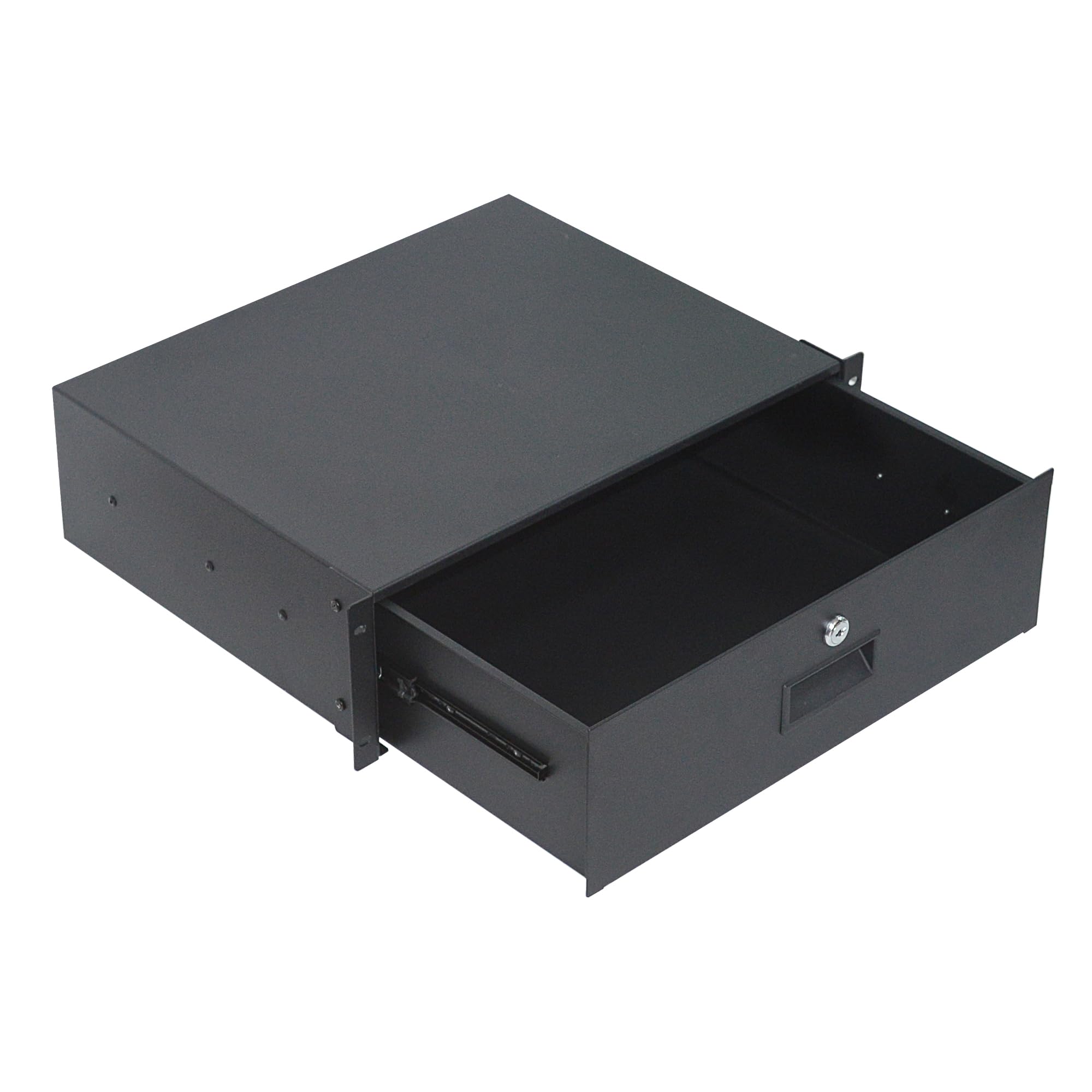 RIVECO 3U Locking Server Cabinet Case 19” Rack Mount Drawer Lockable ...