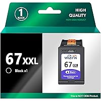 Amazon.com: WIZINK 67 XXL Ink cartridges Black 67xl XL Black Ink ...