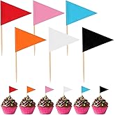 Amazon.com | 120pcs Mini Toothpick Flags, Double Sided Colored Mini ...
