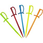 Amazon.com | Wowagoga 3.35 Inch Plastic Sword Picks Food Toothpicks ...