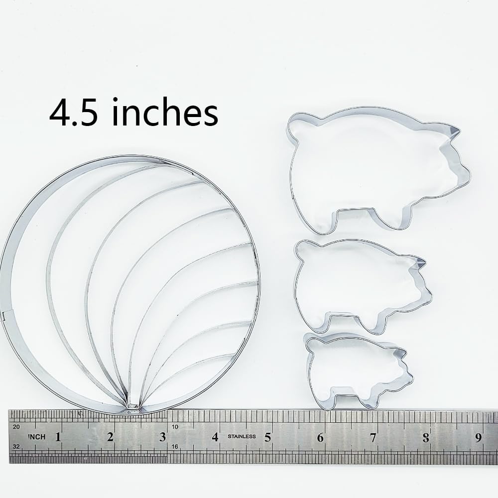 Concha Cutter Mexican Bread Mold 4.5in And Pig Cookie Cutter Mexican ...