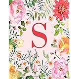 Letter S Notebook: Initial Monogram Letter S Journal - Pretty ...