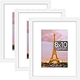 Amazon.com - upsimples 8x10 Picture Frame Set of 3, Made of High Definition Glass for 5x7 with ...