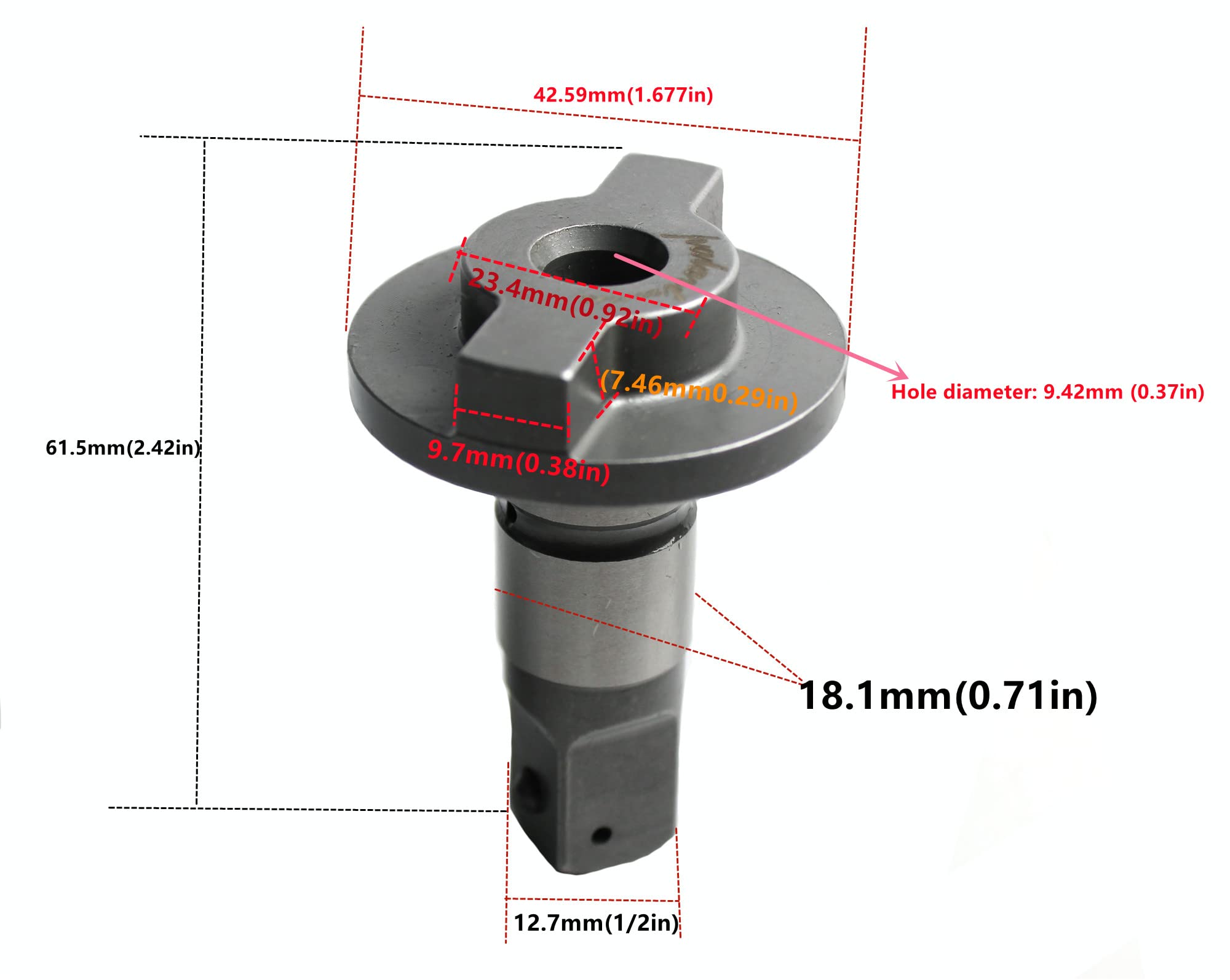 Mua 14-73-0455 1/2" Detent Pin Anvil Assembly replacement 0779-20, 9070 ...