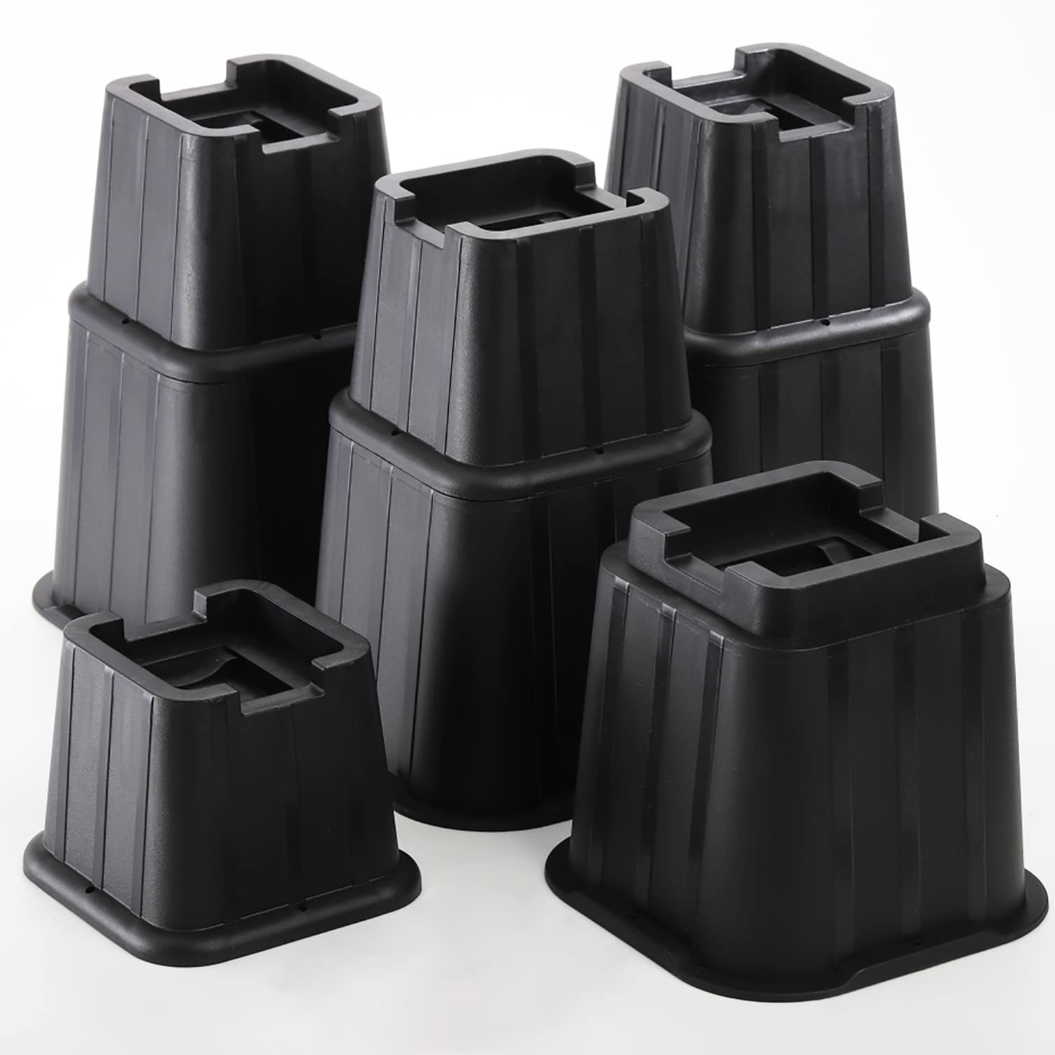 Nicunom Bed Furniture Risers, Adjustable Bed Lifts Elevation in Heights ...