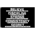 Amazon.com : Shuitouk Discipline Motivational Gym Banner Flag 3x5 Ft ...