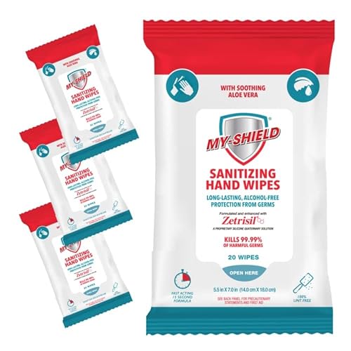 Sanitizing Hand Wipes - Travel Pack - 20 Count (4-pack) Alcohol-Free ...