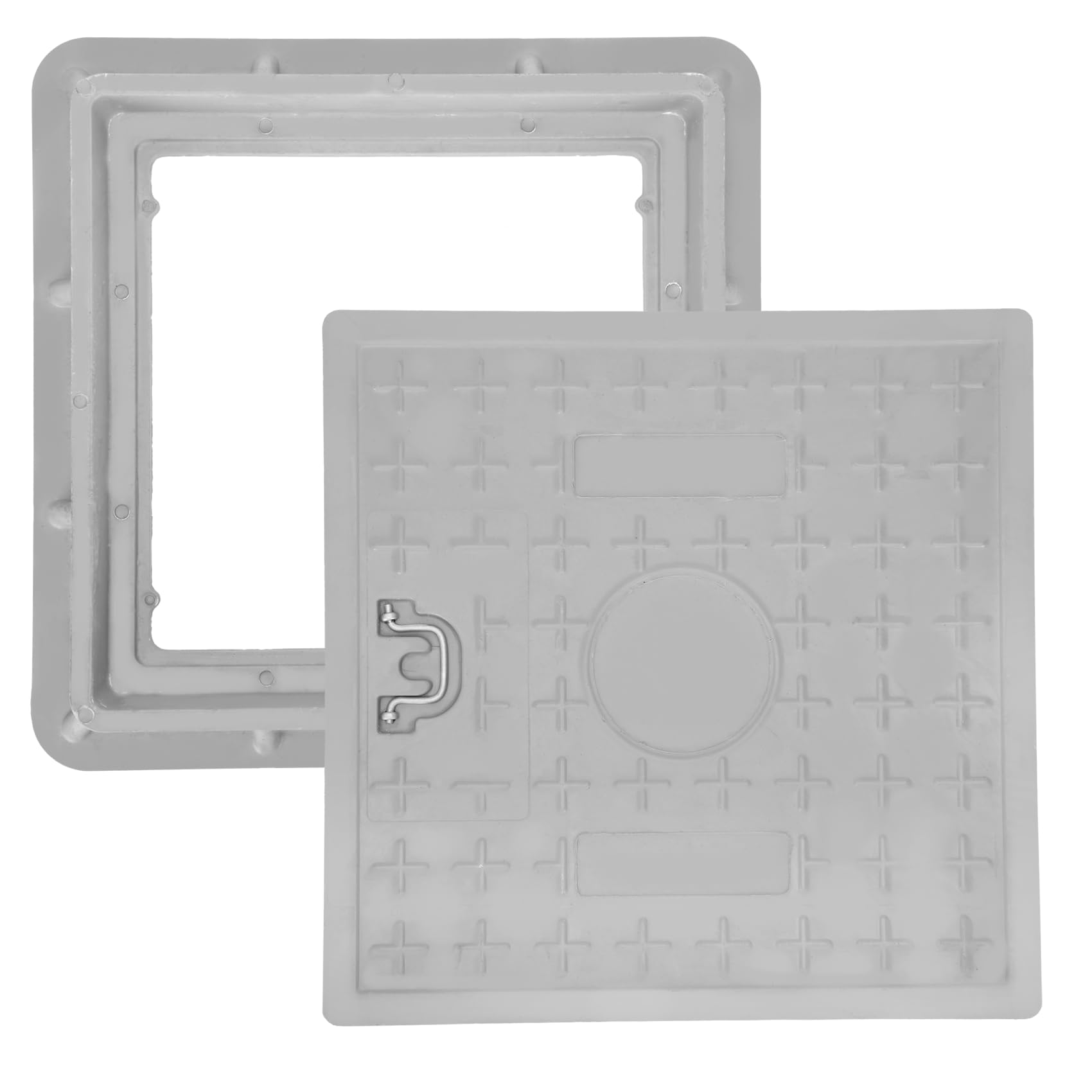 Solid Manhole Cover and Frame 20x20in, Square Fiberglass Manhole Cover ...