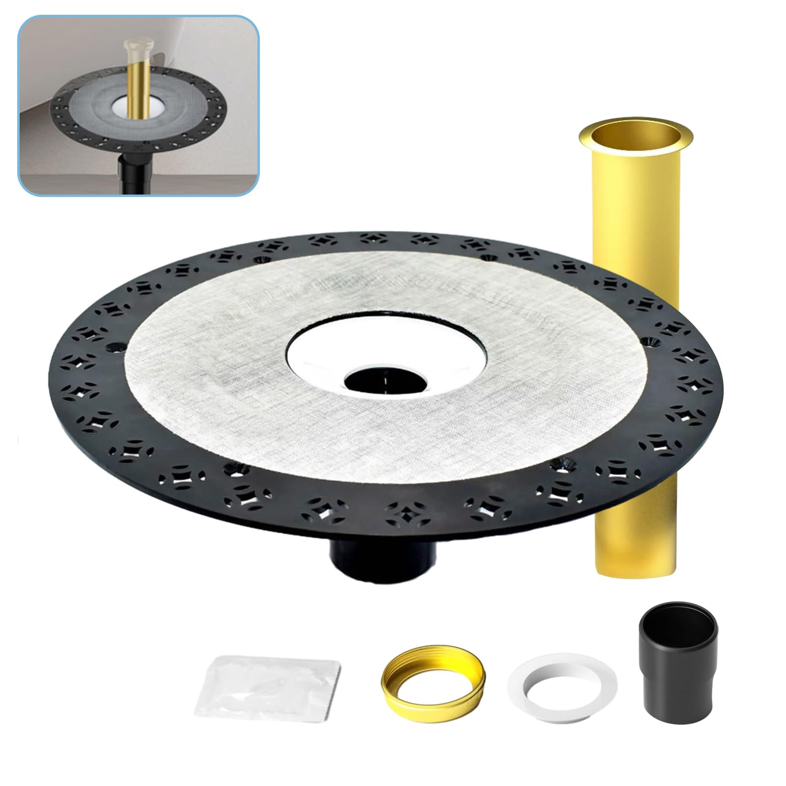 Freestanding Tub Drain Rough-in Kit, 12 Inch Large Base Freestanding ...