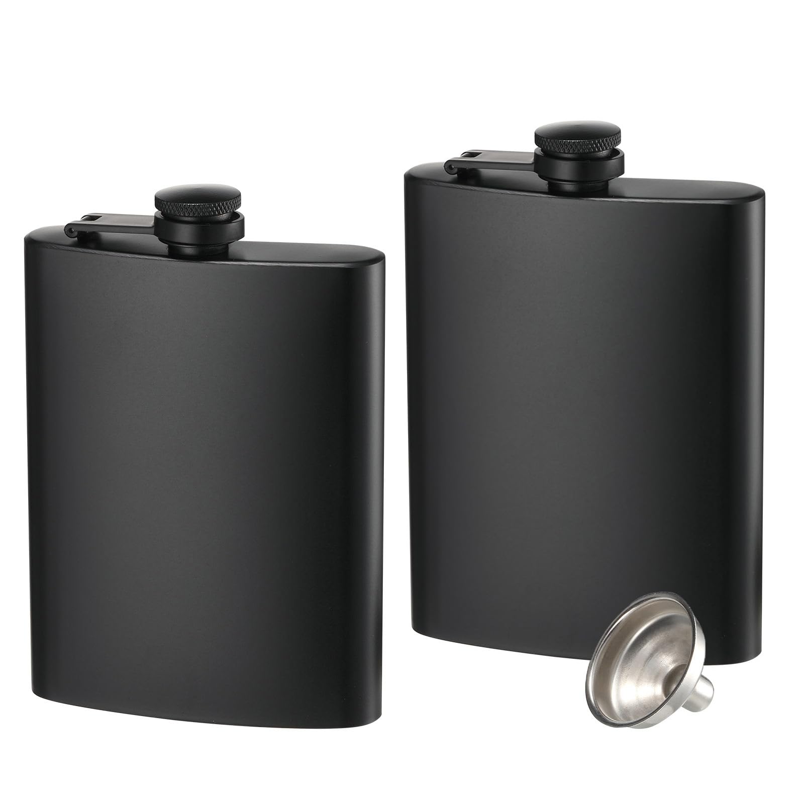 2 Pack Hip Flasks for Liquor, 8 Oz Stainless Steel Leakproof Thin ...