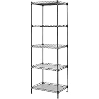 Amazon.com: Best 5-Tier Wire Shelving - Black - Heavy Duty Shelf ...