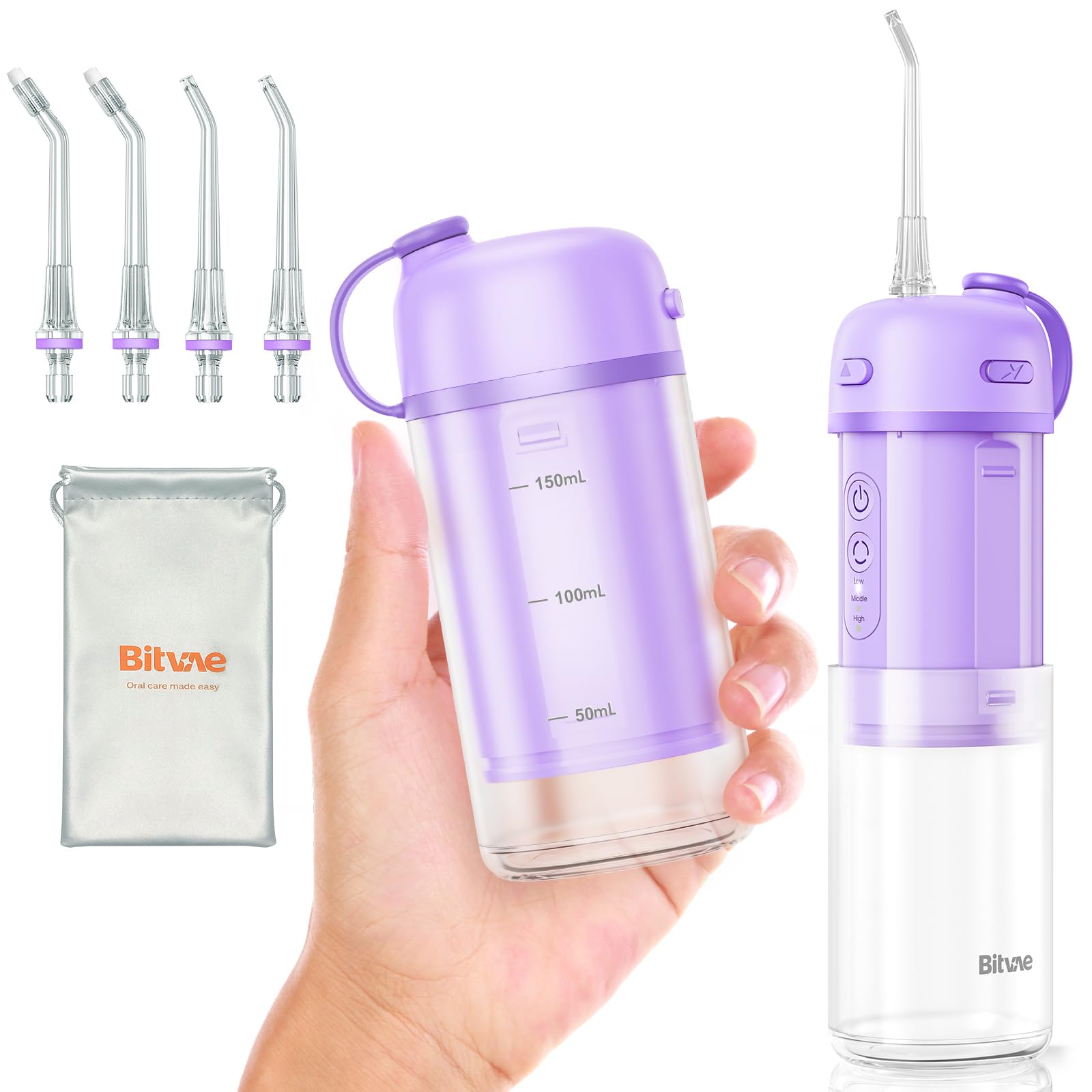 Bitvae P1 Water Flosser for Teeth, Portable Mini Water Flosser ...