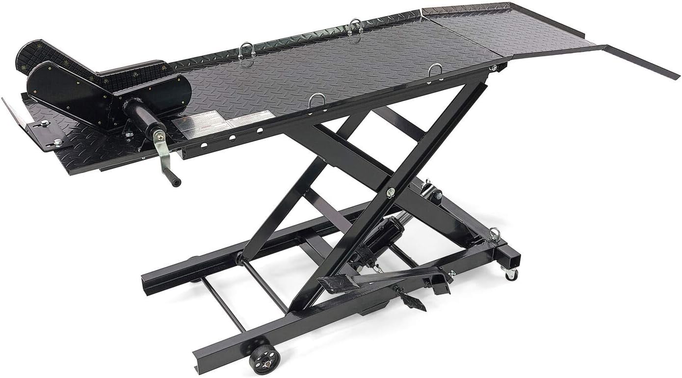 HB Schwarze Motorradhebebühne Motorradbühne Hebebühne 100 Ges.Läng ...