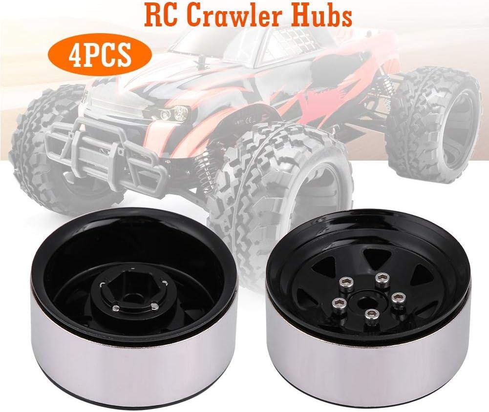 Dilwe RC Car Wheel Hub, 4 Pcs Wheel Hub Metal Rim Hubs Compatible withTraxxas HSP Redcat 1:10 ...