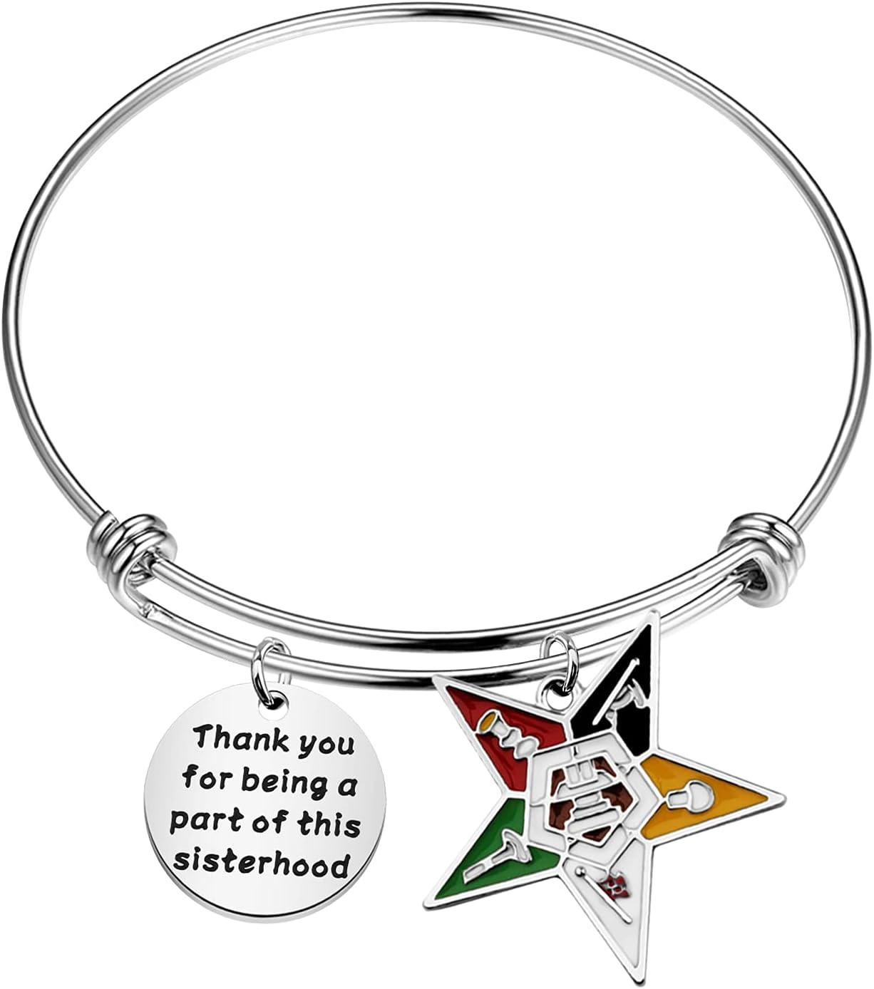 BAUNA OES Jewelry Order of The Eastern Star Gift OES Symbol Bracelet ...
