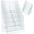 Amazon.com: AJNP 5 Tier Acrylic Brochure Holder 8.5 x 11’’ Display ...