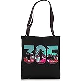 Amazon.com: Miami 305 Area Code Florida Vintage Palm Trees Pride Retro ...