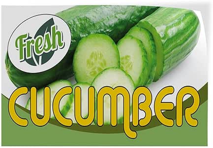 Fresh Cucumber Restaurant & Food Fresh Cucumbers Outdoor Store Sign ...