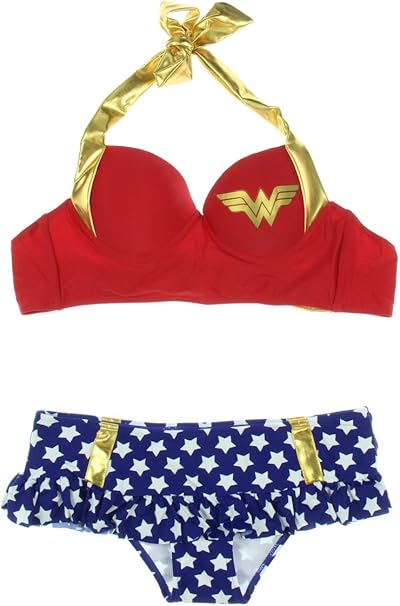 Amazon.com: Wonder Woman DC Comics Underwire Bustier side Shirred ...