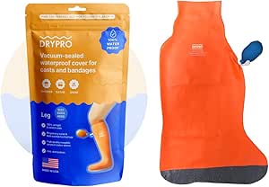 Amazon.com: DryCorp Waterproof Vacuum Sealed Half Leg Cast Cover, Blue ...