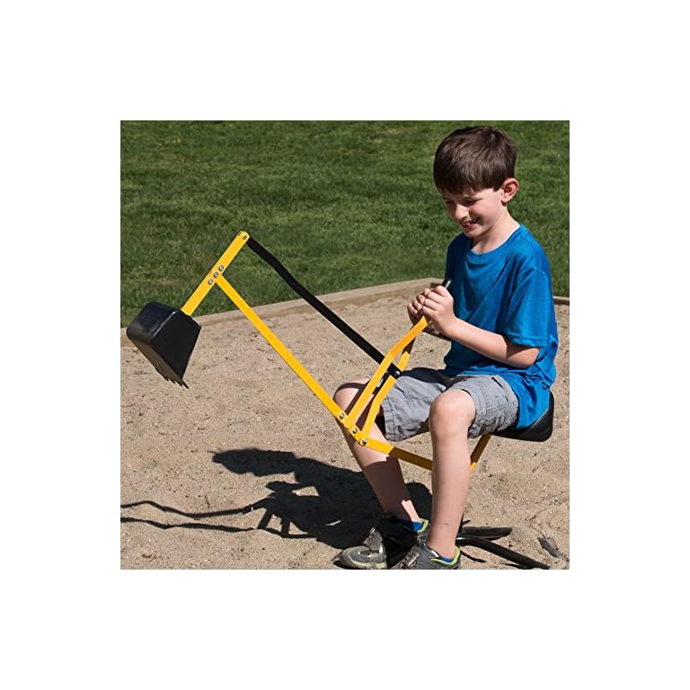 Ride On Crane Digger- Mechanical Digging Metal Outdoor Toy- Swing and ...