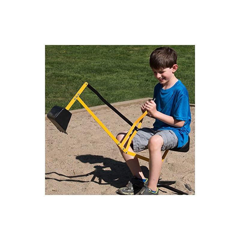 Ride On Crane Digger- Mechanical Digging Metal Outdoor Toy- Swing and ...