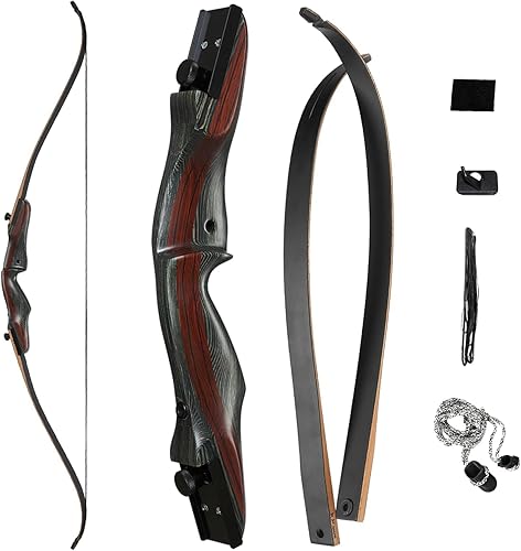 62" Takedown Recurve Bow and Arrow Set for Adult Beginner Hunting ...