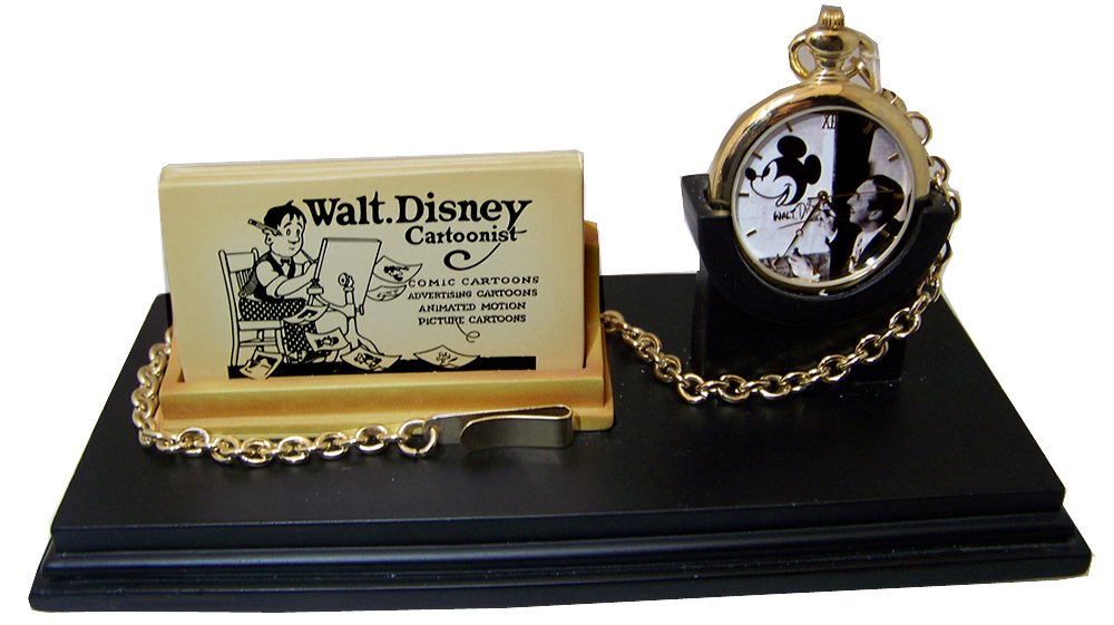Buy Mickey Mouse Walt Disney Cartoonist Pocket Watch Desk Clock Online ...