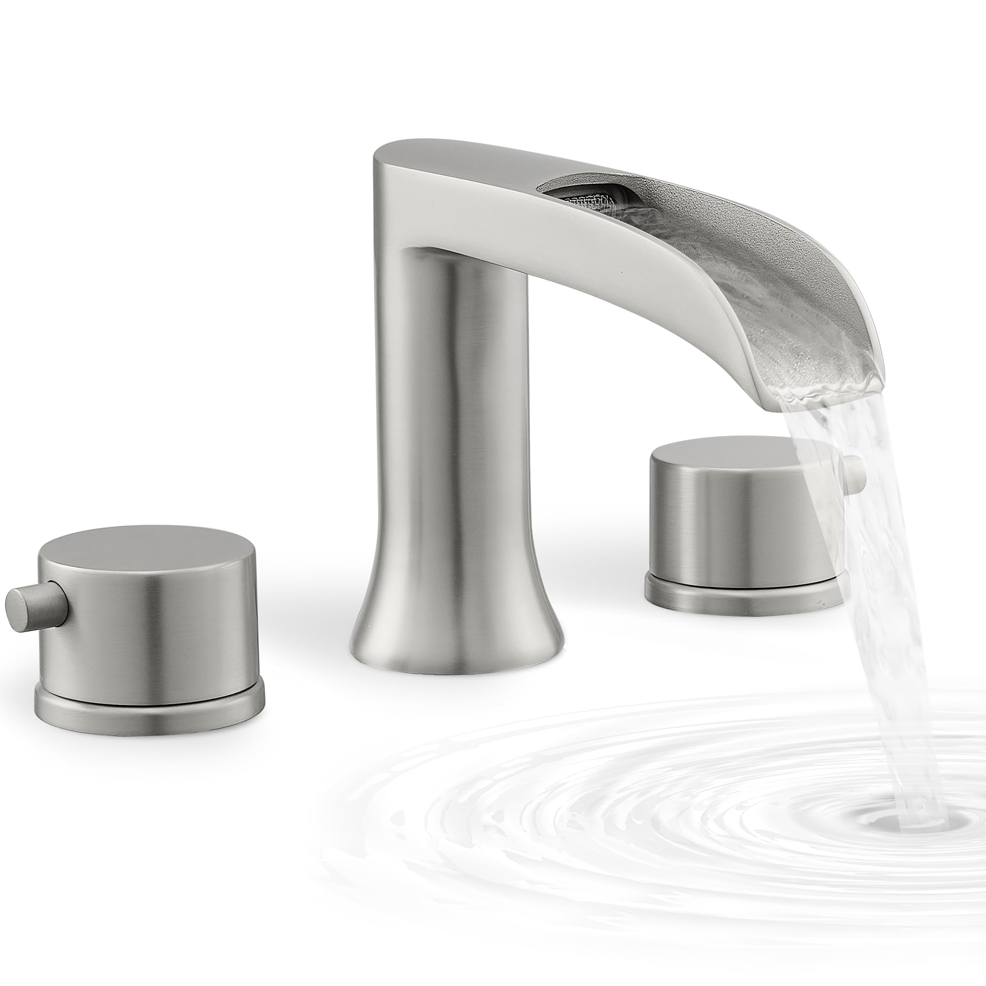 HEYMYTAP Roman Bathtub Faucet Brushed Nickel Waterfall Bath Tub Faucet ...