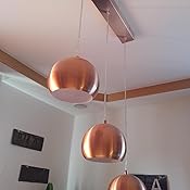 Invicta Interior 22975 Hängeleuchte Copper Ball 3er, höhenverstellbar ...