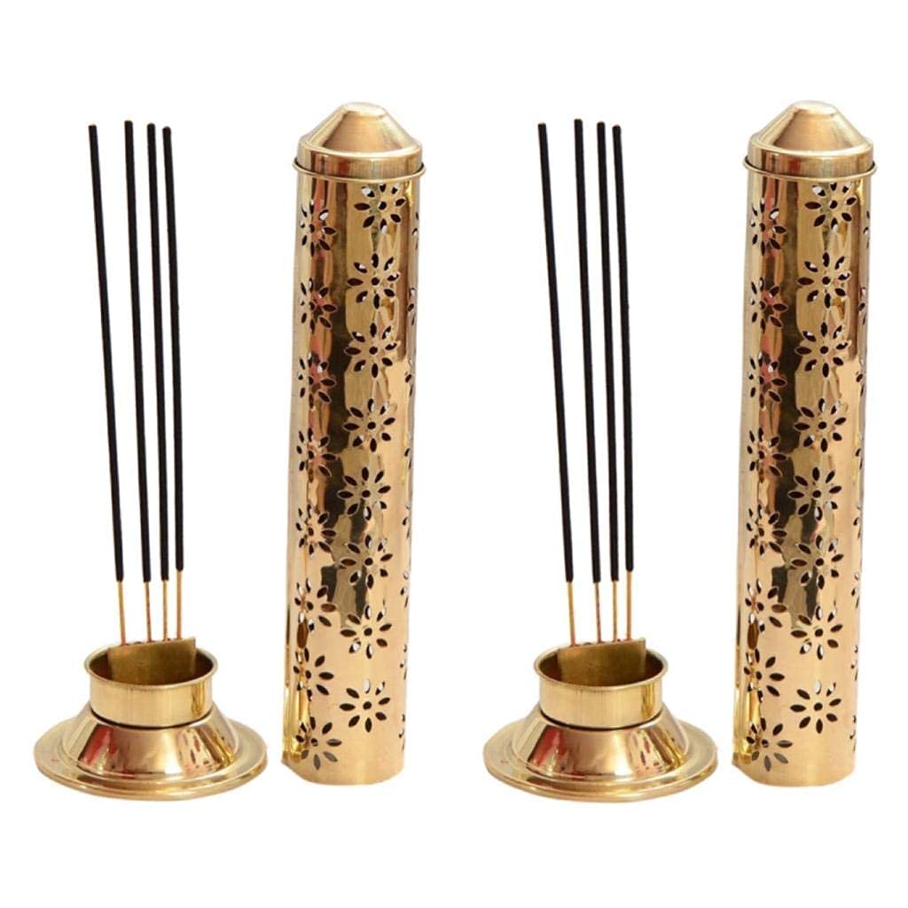 Global Decor Safety Agarbatti Stand with Dhoop Holder on Top Gold ...