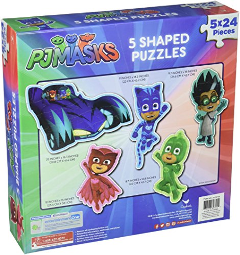 Set of 5~24 Piece PJ Masks Shaped Puzzles, Multicolor | Pricepulse
