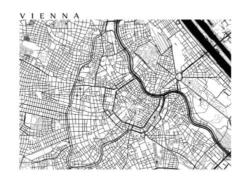 Amazon.com: Vienna Black and White Map Print : Handmade Products