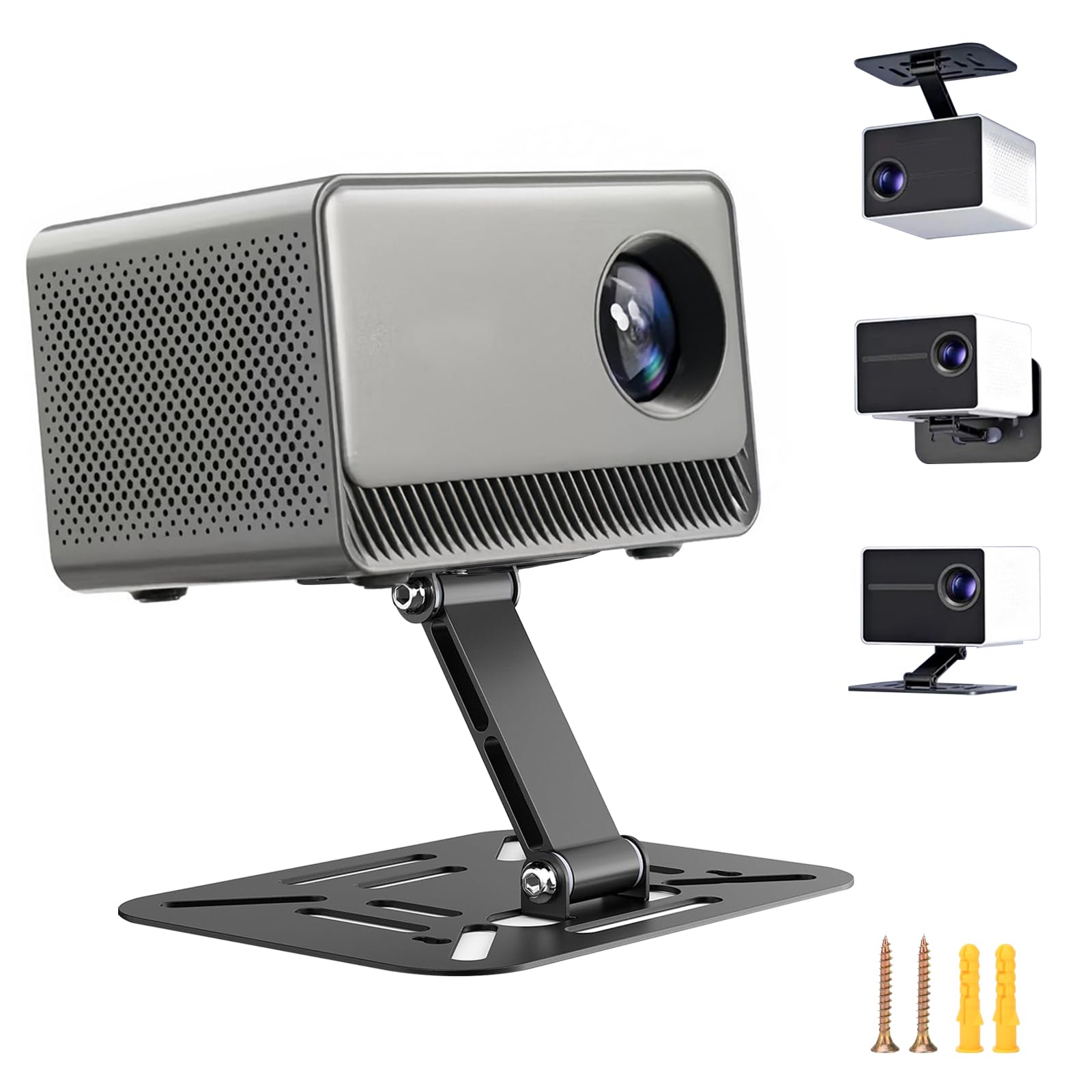 Foldable Projector Stand, 3 in 1 Desktop Mini Projector Mount Projector ...