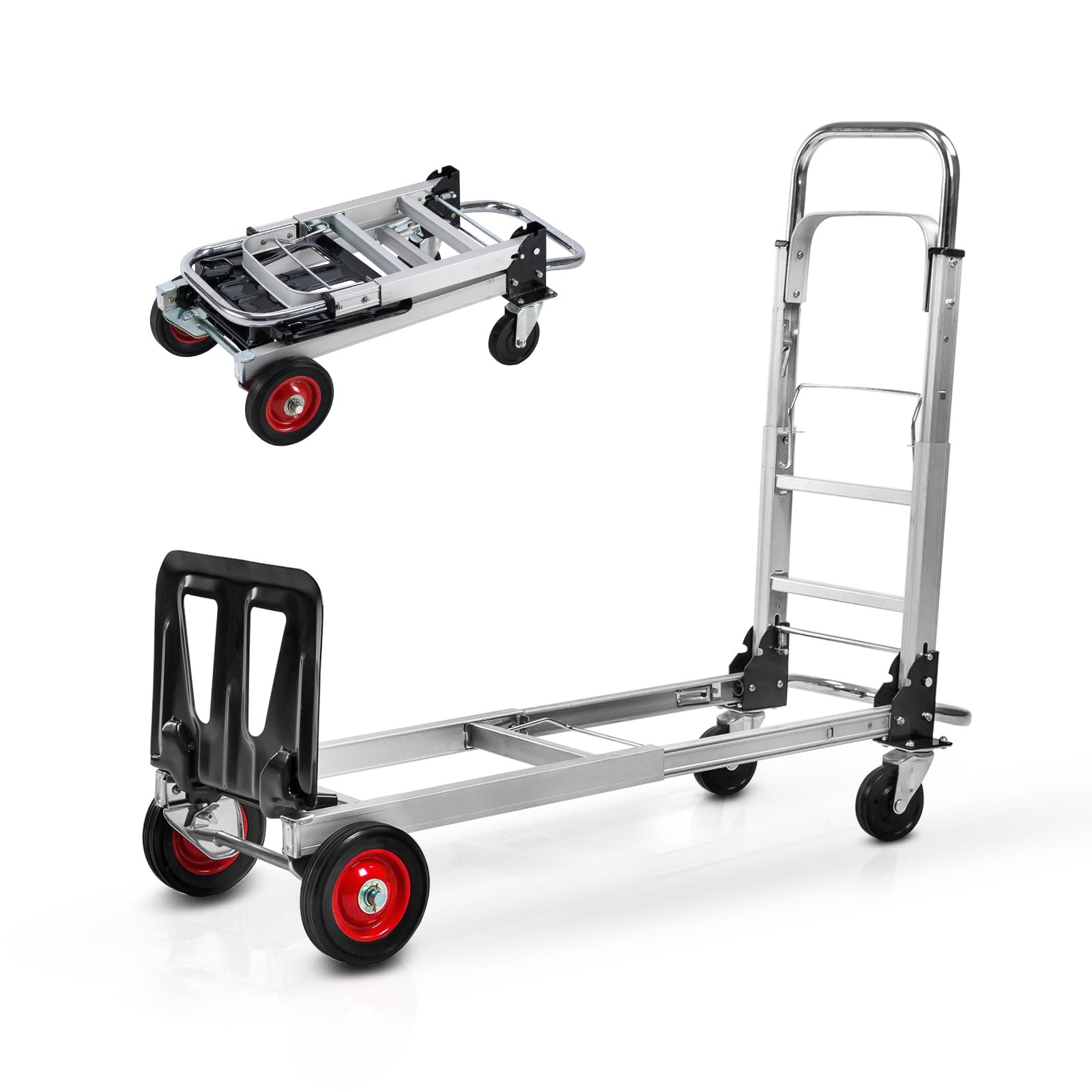 Convertible Hand Truck & Dolly Cart Heavy Duty Aluminum Hand Truck 2 in ...