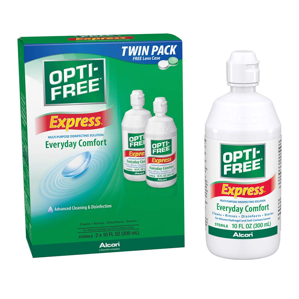 Opti-Free Express Multi-Purpose Disinfecting Solution with Lens Case ...