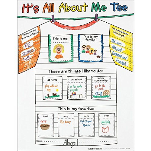 Really Good Stuff Ready to Decorate All About Me Tee Posters 17 By 22 Set Of 24 Great 