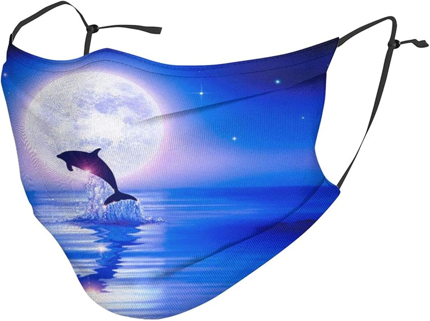 Dolphin Face Mask for Women Neck Gaiter Bandana Balaclava Soft Black at ...