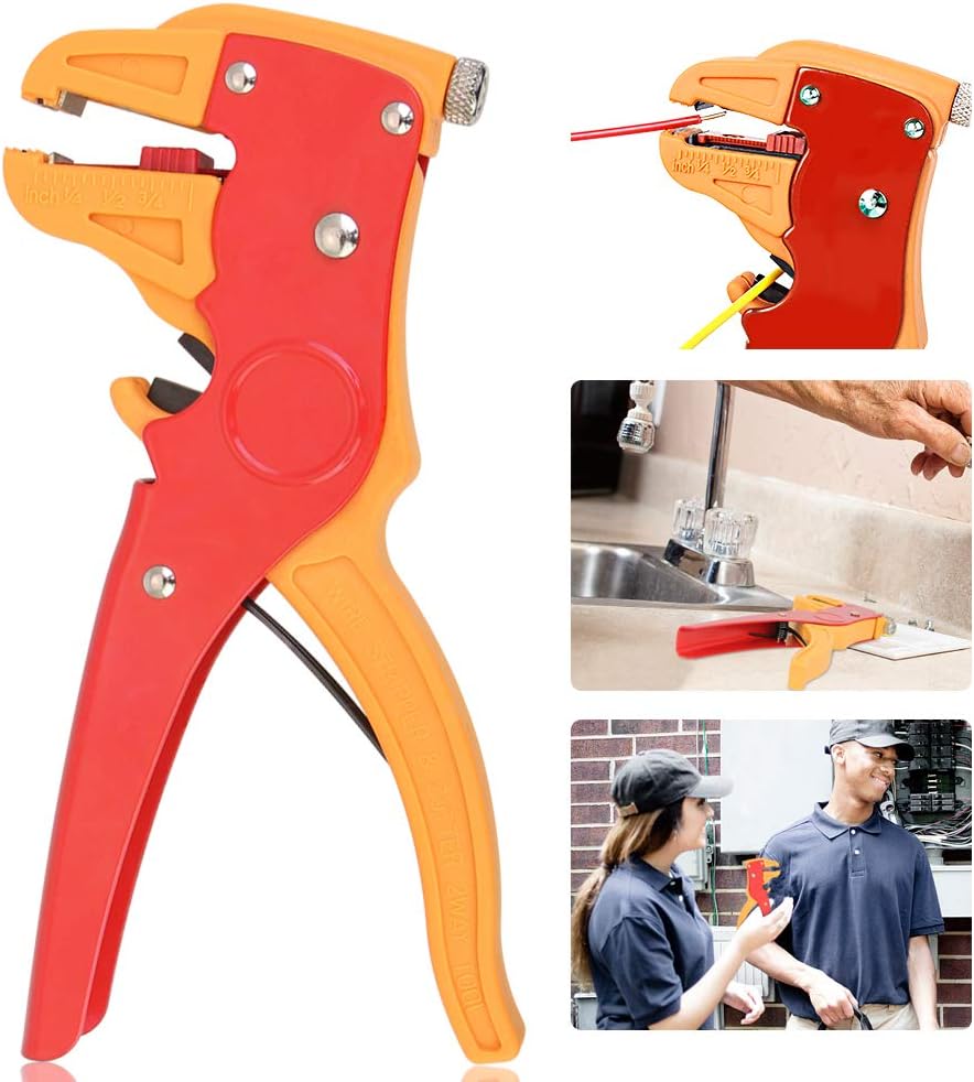 Automatic Wire Stripper 0.2-6mm Wire Cutter (Red-Yellow) – BigaMart
