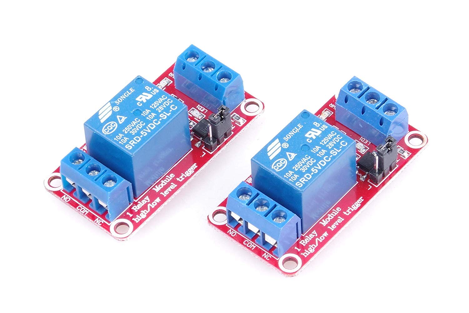 HiLetgo 2pcs 5V 1 Channel Relay Module With OPTO Isolation Support High ...
