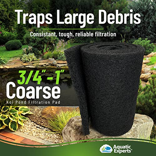 Aquatic Experts Classic Koi Pond Filter Pad COARSE – Black Bulk Roll ...
