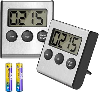 Amazon.com: ANKO Digital Kitchen Timer, Cooking Timers, Stainless Steel ...