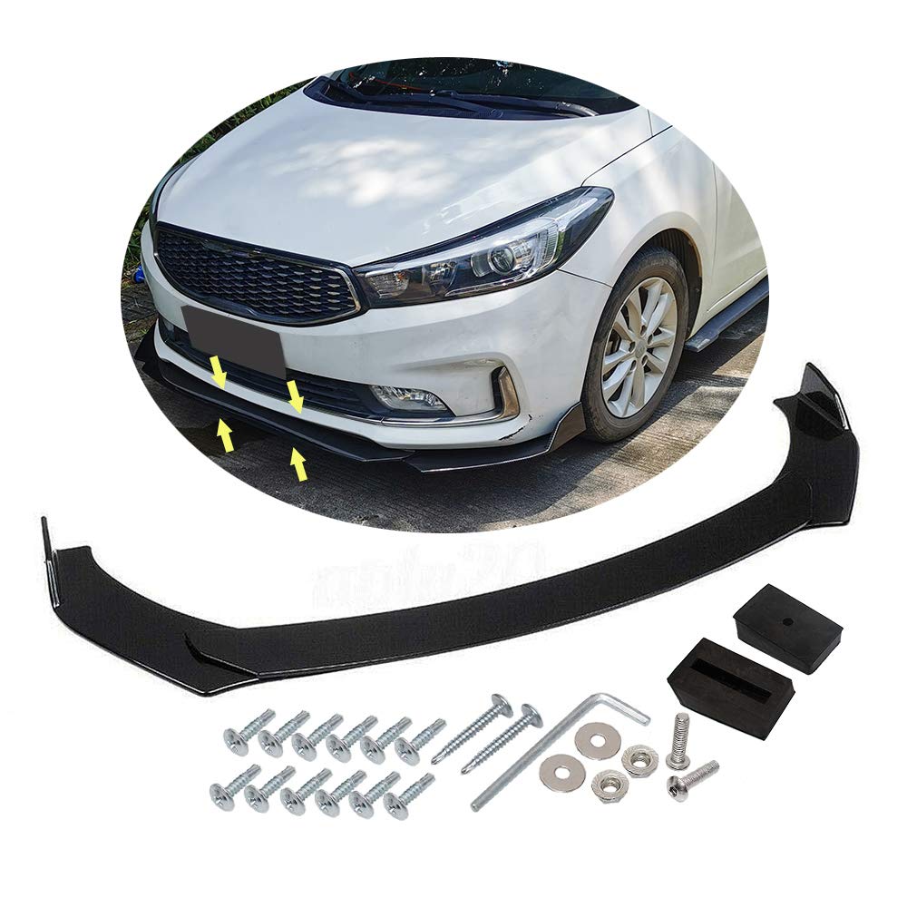 Mua ZXMOTO Universal Front Bumper Lip Body Kit ABS Glossy Black Front ...