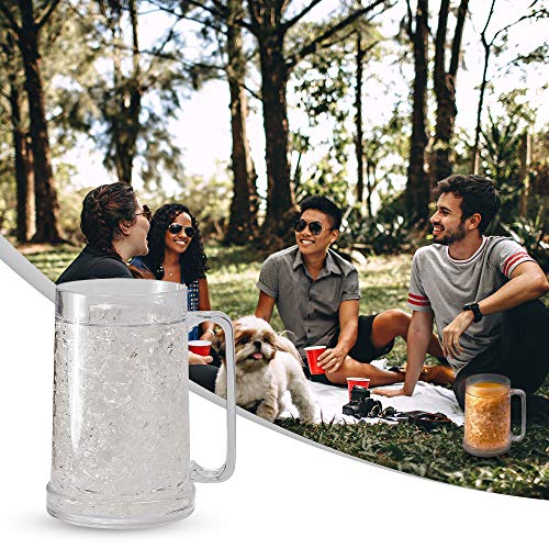 Freezer Mugs – Double Wall Gel Frosty Freezer Mugs, Cups – Drinking ...