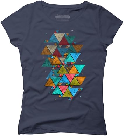 Vintage Geometric triangles Women's Graphic T-Shirt - Design By Humans ...