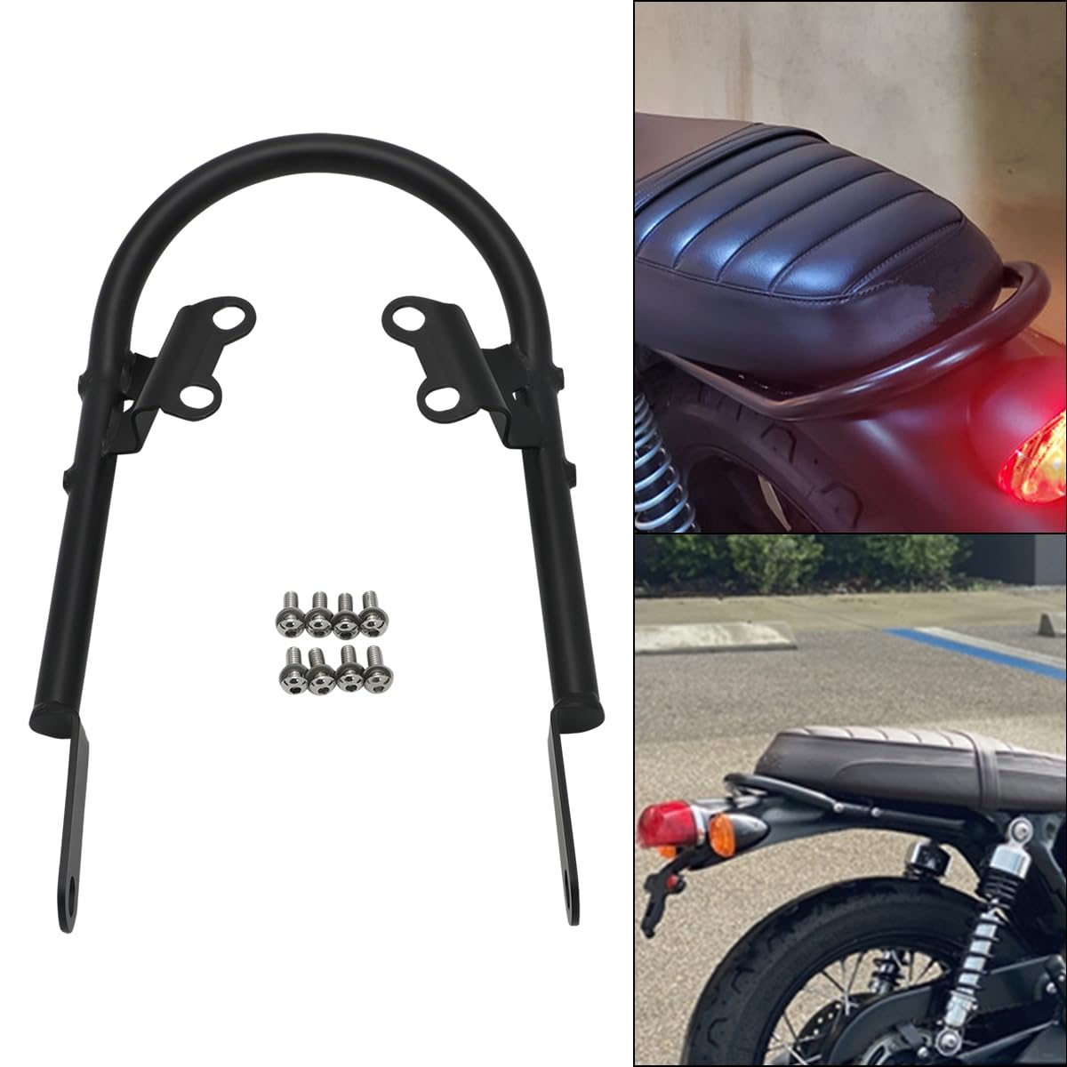 FENGREN Rear Passenger Grab Rail & Rack Mount for Triumph Bonneville ...