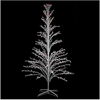 Amazon.com: 6' White Lighted Christmas Cascade Twig Tree Outdoor ...