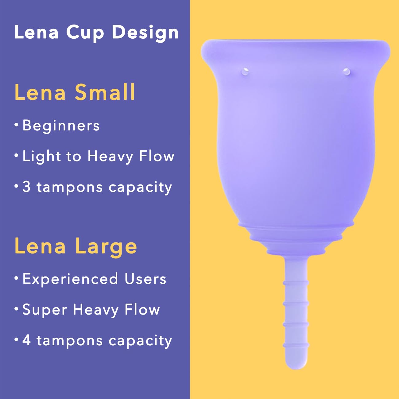 Mua Lena Menstrual Cup - Reusable, Soft Silicone, Light & Heavy Flow ...