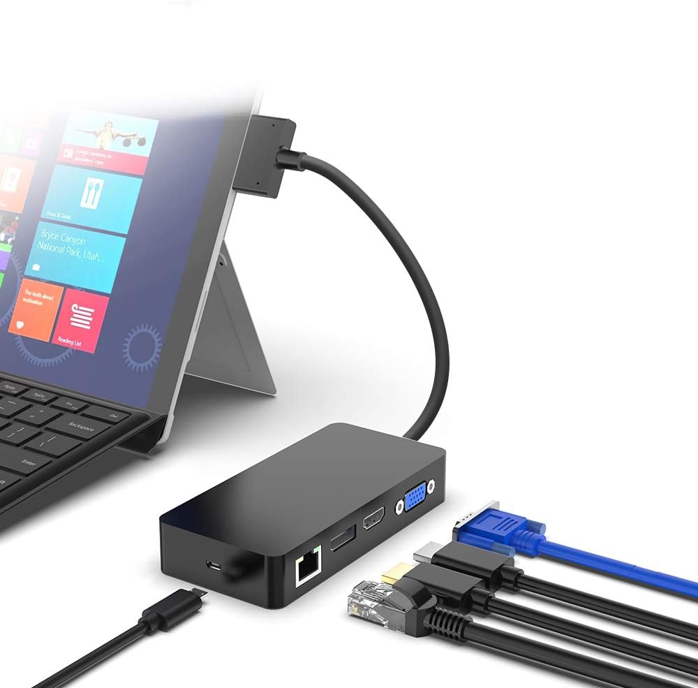 Surface Pro Dock Hub with 3x USB 3.0 Port, 1x USB C: Amazon.de ...