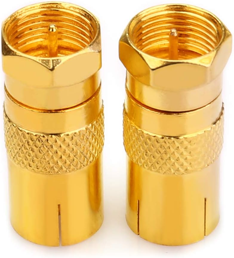 NANYI F Plug Male to Coax Socket Female Adaptor, TV Aerial Coaxial ...